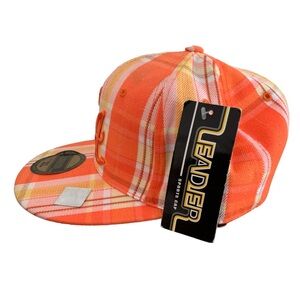Vintage | Accessories | Leader La Los Angeles Orange White Plaid Ball ...